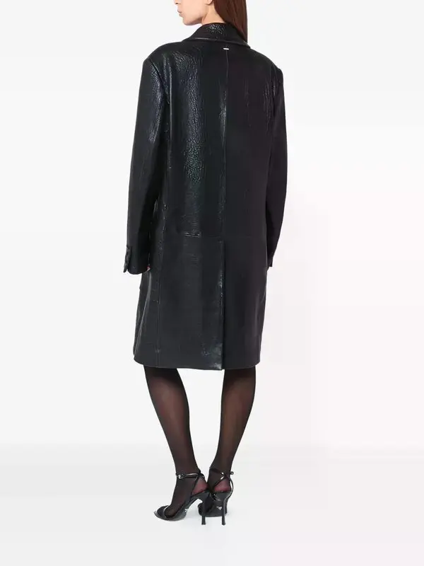 CASSELL Buttoned Leather Coat