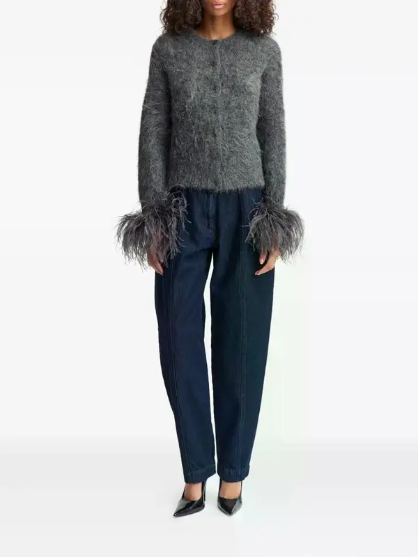 16Arlington Feather-trim Knitwear - Grey