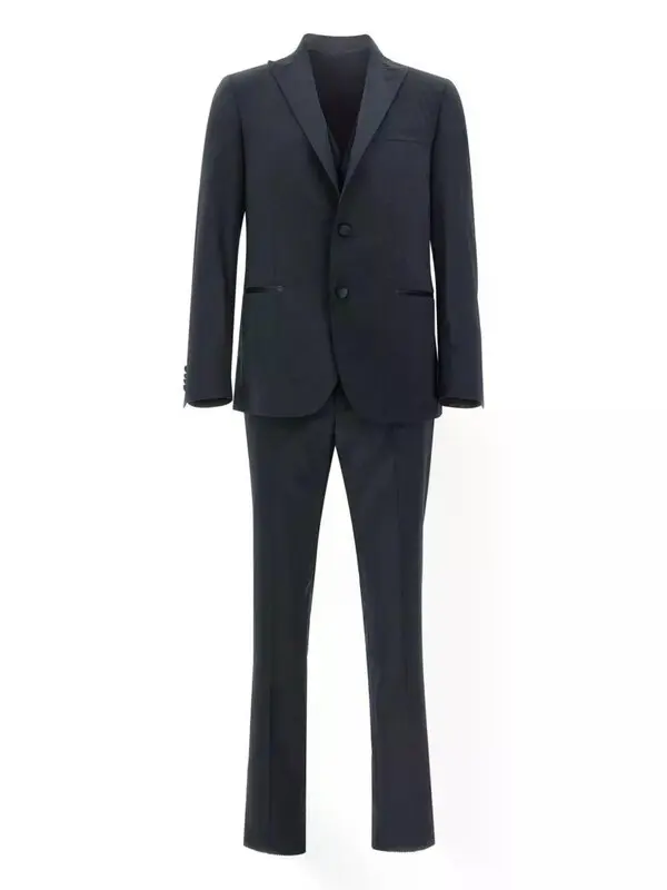 MARCHESANI Satin Trim Three-piece Suit