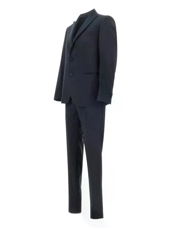 MARCHESANI Satin Trim Three-piece Suit