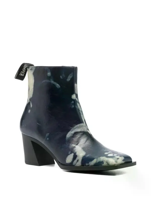 Camper Karole Square-toe Heeled Boots - Black