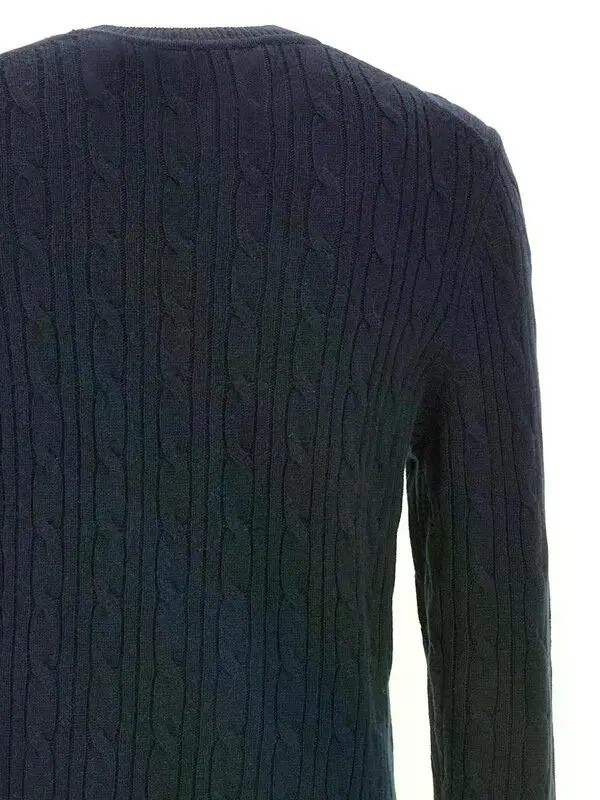 BOSS Cable Knit Crew Neck Sweater