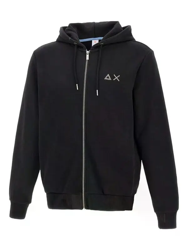 SUN 68 Zip-up Hoodie With Logo Embroidery