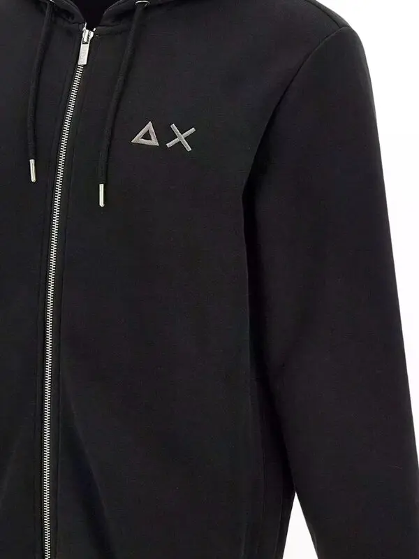 SUN 68 Zip-up Hoodie With Logo Embroidery