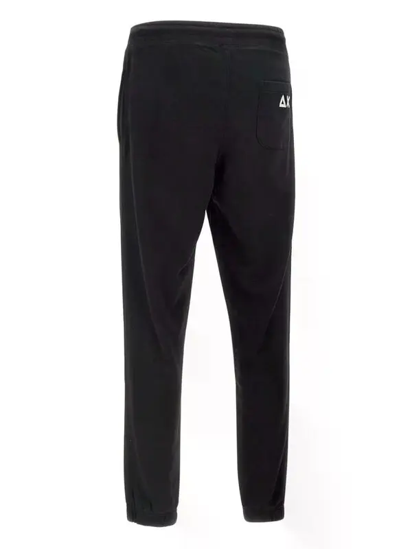 SUN 68 Basic Elasticated-waist Logo Track Pants - Black