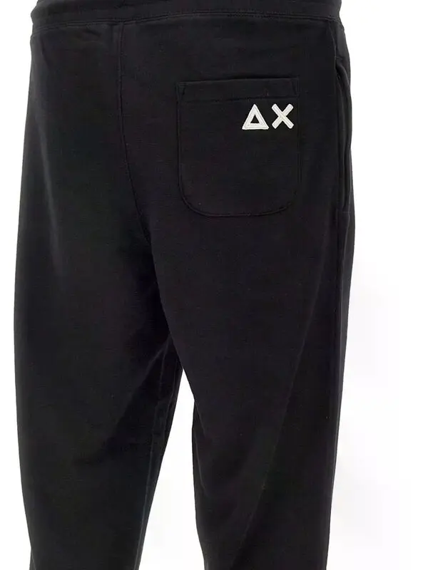 SUN 68 Basic Elasticated-waist Logo Track Pants - Black
