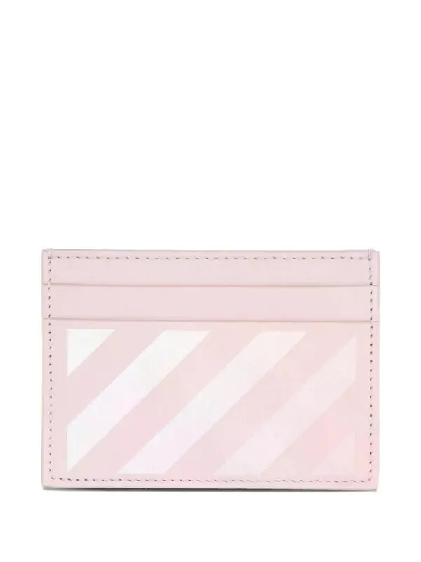 Off-White Leather Stripes Cardholder