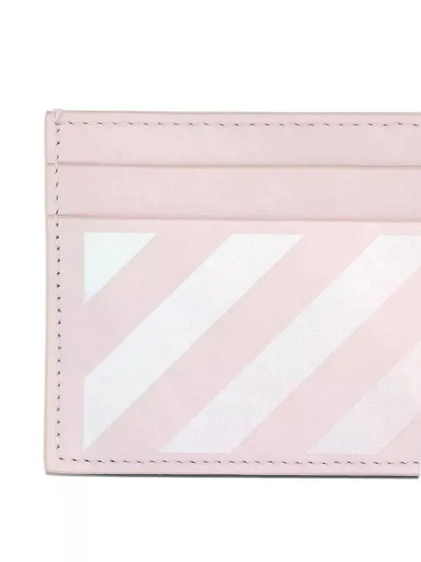 Off-White Leather Stripes Cardholder