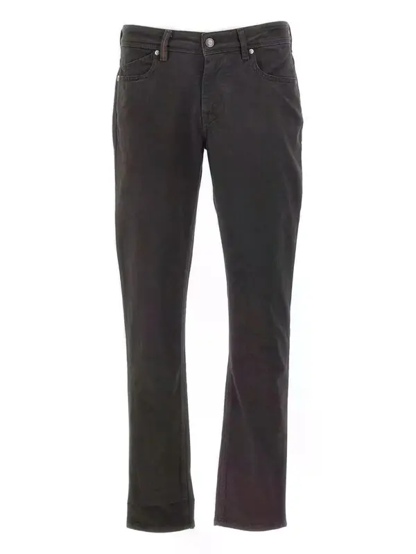 RE-HASH Rubens Z Logo-patch Stretch Trousers - Grey