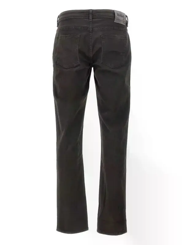 RE-HASH Rubens Z Logo-patch Stretch Trousers - Grey