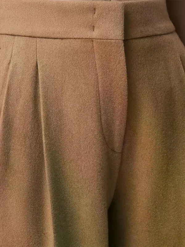 Another Tomorrow Wide Leg Pleated Trousers
