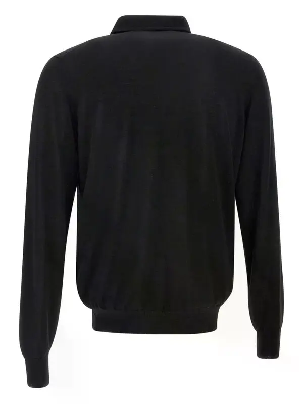 FILIPPO DE LAURENTIIS Long-sleeves Ribbed Polo Shirt