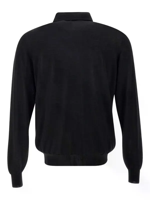 FILIPPO DE LAURENTIIS Long-sleeves Ribbed Polo Shirt