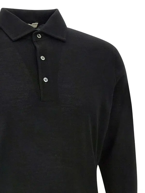 FILIPPO DE LAURENTIIS Long-sleeves Ribbed Polo Shirt