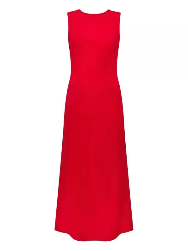 Another Tomorrow Cowl-back Midi Dress