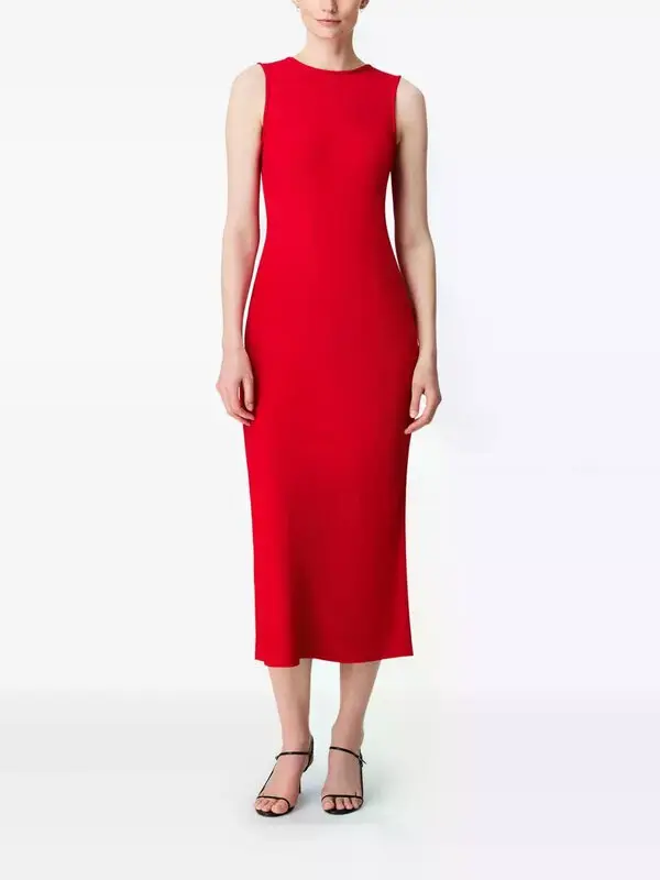 Another Tomorrow Cowl-back Midi Dress
