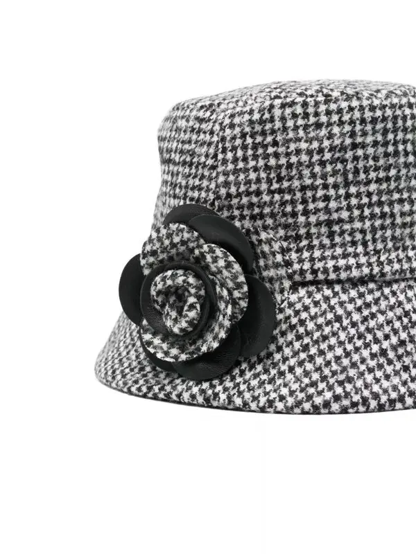 Ermanno Scervino Houndstooth Bucket Hat