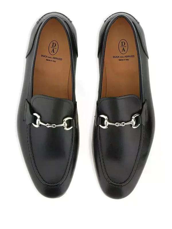DUCA DEGLI ABRUZZI Leather Loafers With Metal Detail