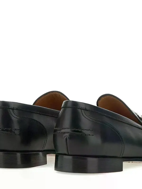 DUCA DEGLI ABRUZZI Leather Loafers With Metal Detail