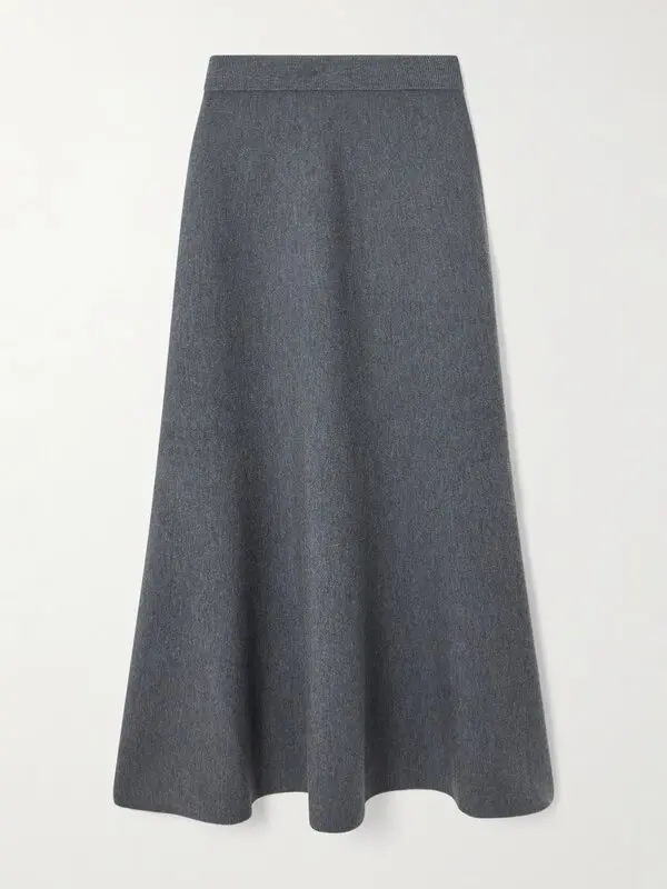 Simkhai Atwood Wool Midi Skirt - Gray