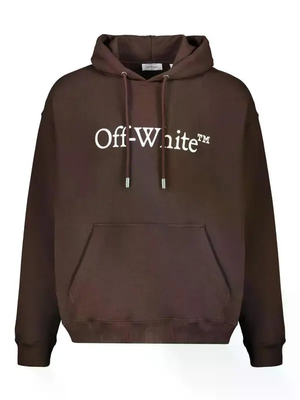Off-White Logo-print Hoodie - Brown
