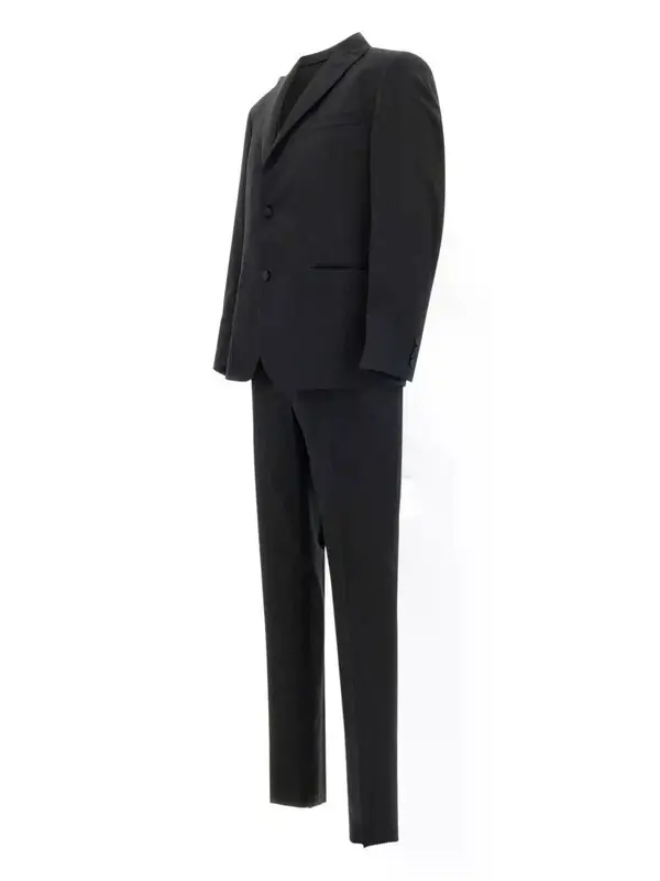 MARCHESANI Satin-trims Three-piece Single-breasted Suit