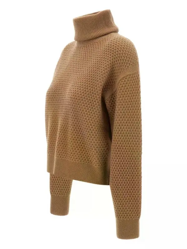 Max Mara Honeycomb High-collar Sweater
