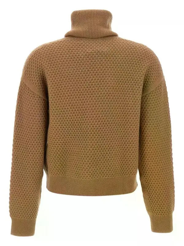 Max Mara Honeycomb High-collar Sweater