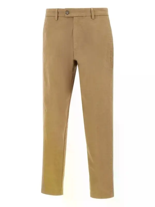 RE-HASH Buttoned Cotton Straight-leg Trousers