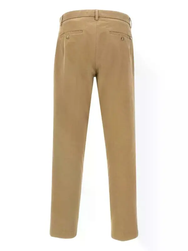RE-HASH Buttoned Cotton Straight-leg Trousers