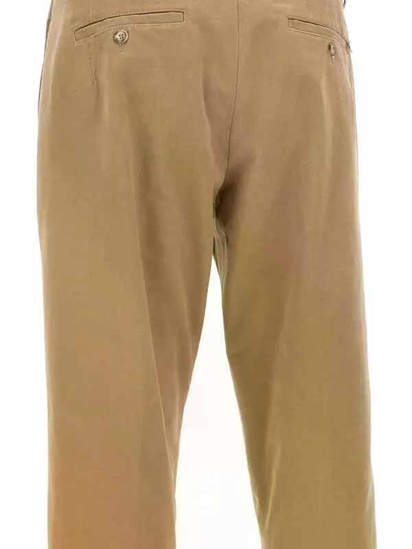 RE-HASH Buttoned Cotton Straight-leg Trousers