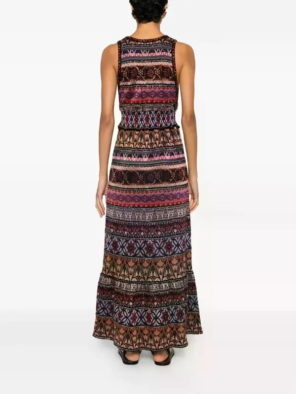 CECILIA PRADO Celia Geometric Pattern V-neck Dress
