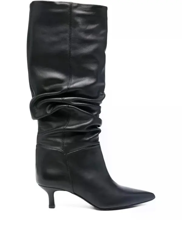 GISEL MOIRE 50mm Morgan Boots - Black