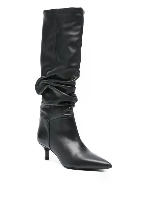 GISEL MOIRE 50mm Morgan Boots - Black