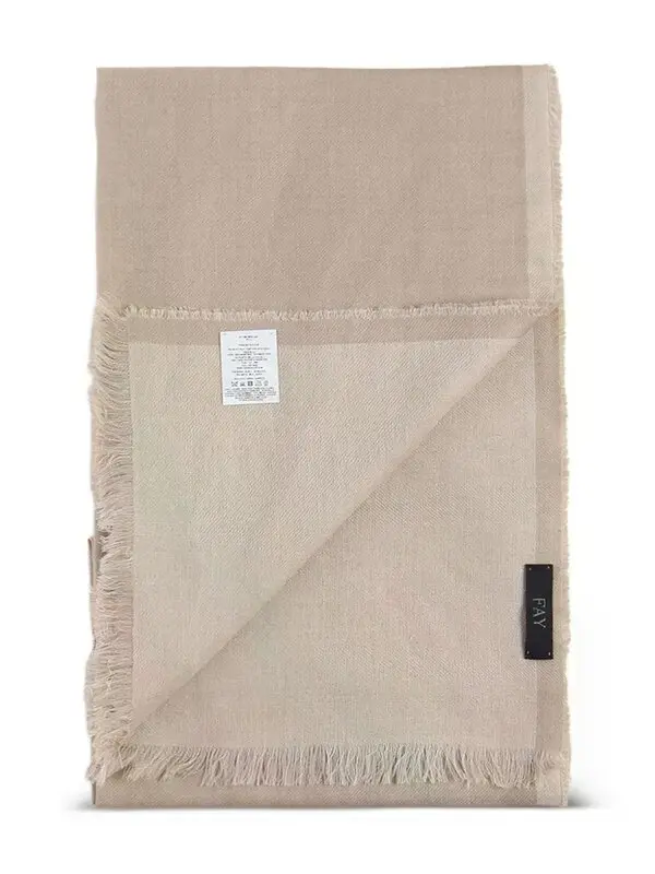 FAY Fringed Scarf - Neutrals