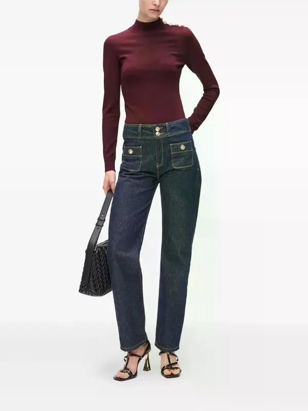 Karl Lagerfeld Knitted Mock-neck Top