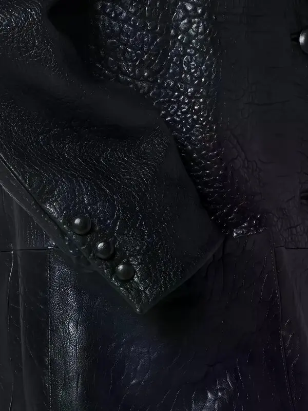 CASSELL Buttoned Leather Coat
