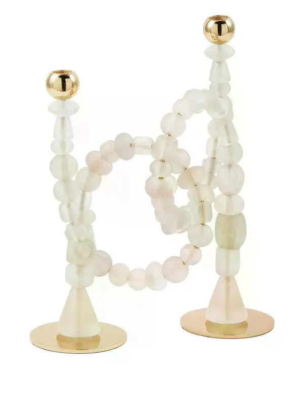 POLSPOTTEN Beaded Candle Holder - Neutrals