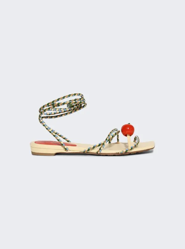Bottega Veneta Flat Lace-up Sandals - Multi