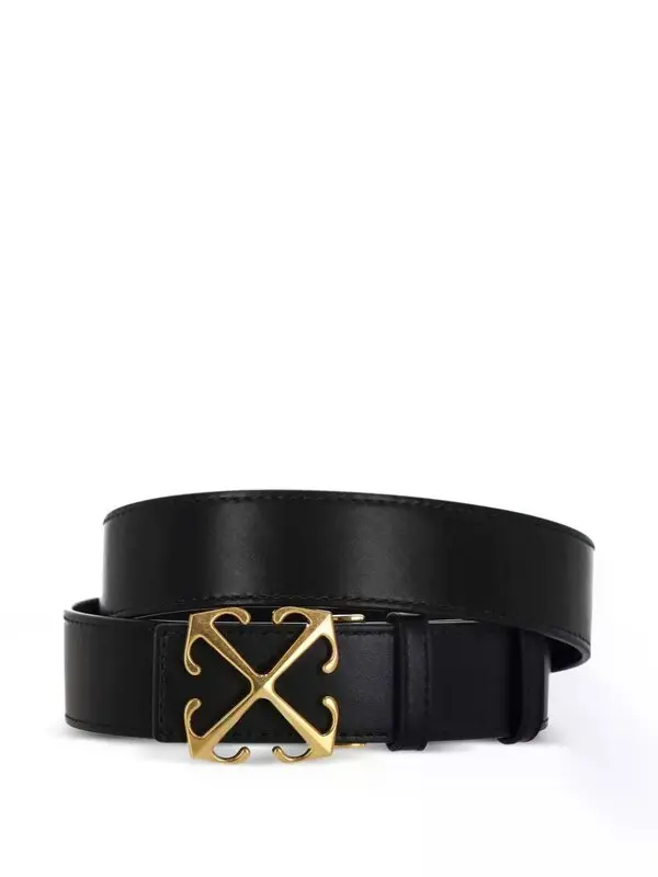 Off-White Arrows Motif Leather Belt - Black