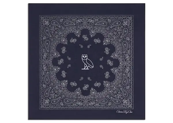 OVO Graphic Print Bandana - Navy Blue