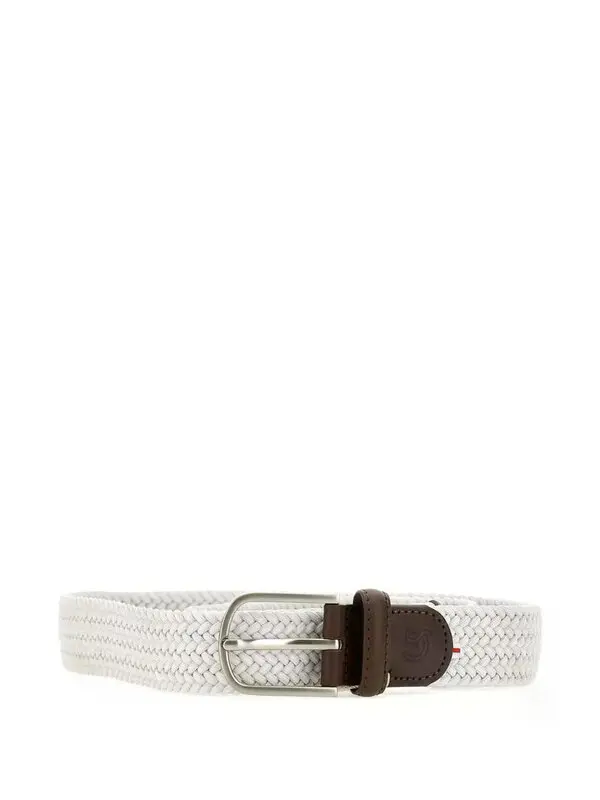 LA BOUCLE Lisbon Woven-design Belt - White