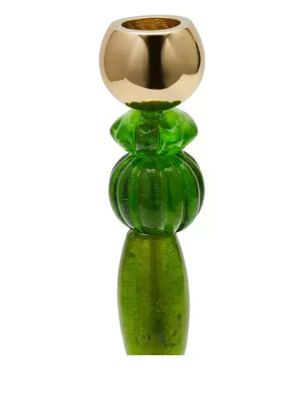 POLSPOTTEN Glass Candlestick Holder - Green