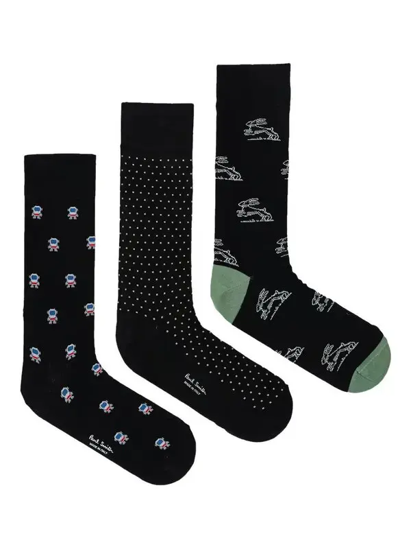 Paul Smith Patterned Socks Set - Black