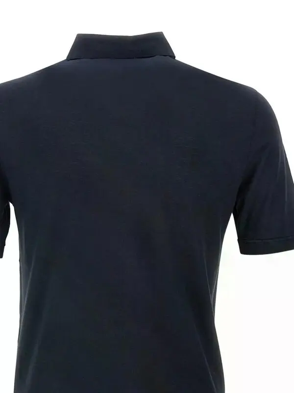 FILIPPO DE LAURENTIIS Button Short-sleeve Polo Shirt - Blue