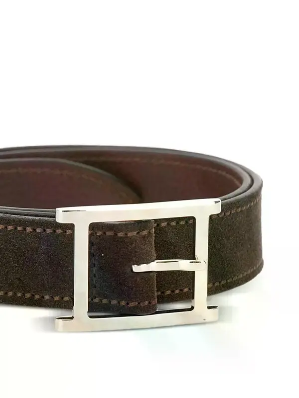 ORTIGNI Rectangular Buckle Leather Belt