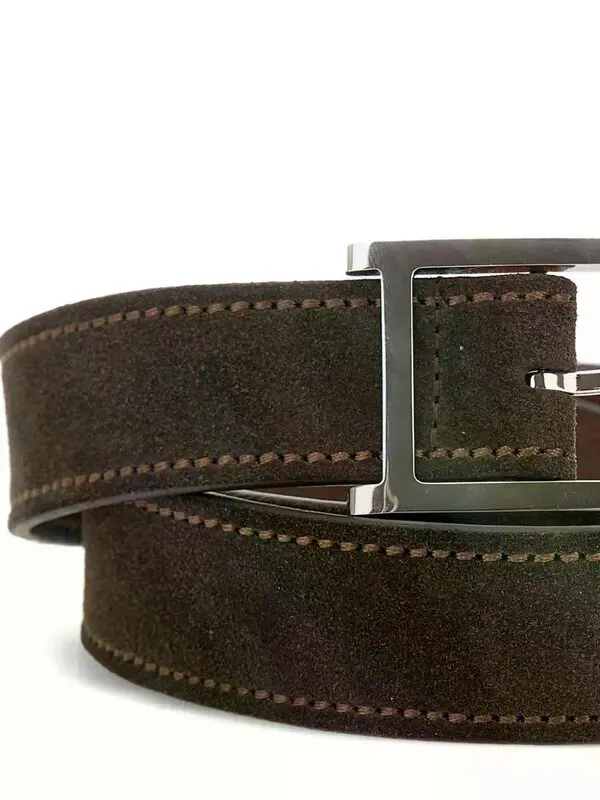 ORTIGNI Rectangular Buckle Leather Belt