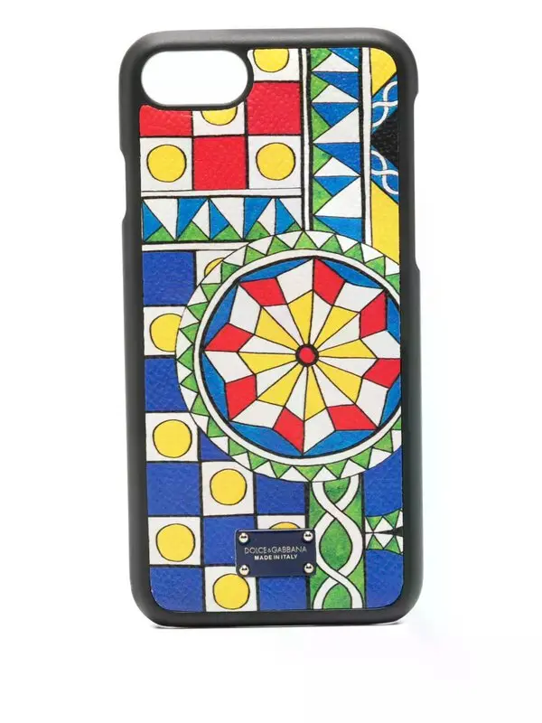 Dolce & Gabbana Geometric-print Iphone 7 And 8 Case - Blue