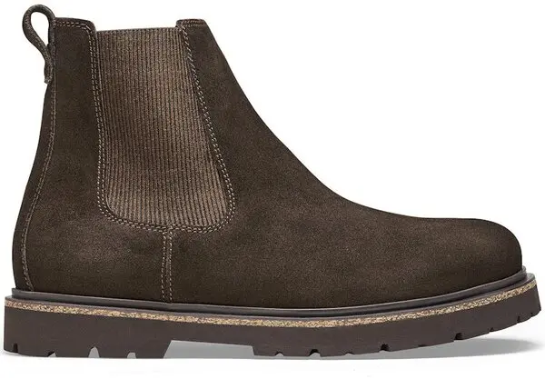 BIRKENSTOCK Highwood Suede Leather Slip-on Chelsea Boots - Mocca