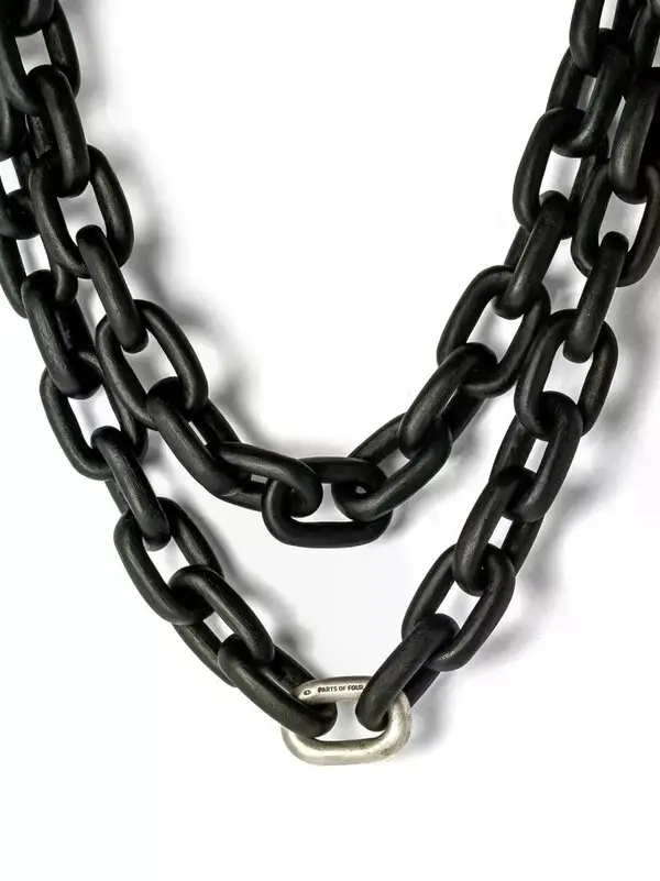 PARTS OF FOUR Organic Chain Necklace - Black